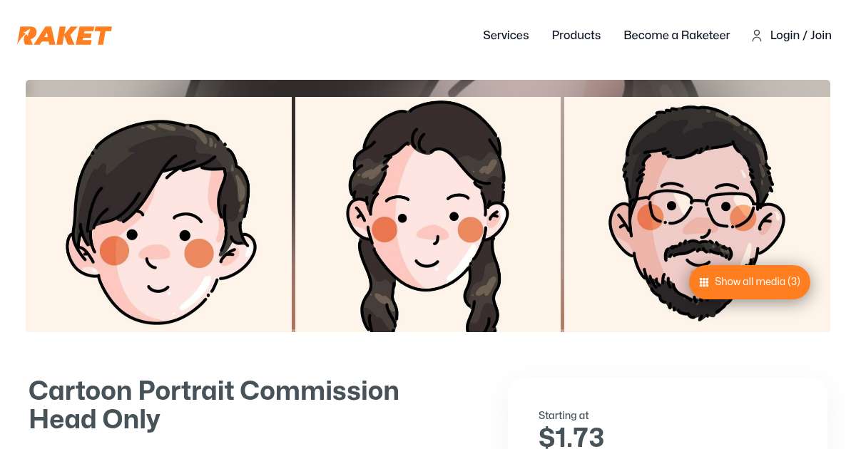 Cartoon Portrait Commission Head Only by inksthetik - Raket.PH