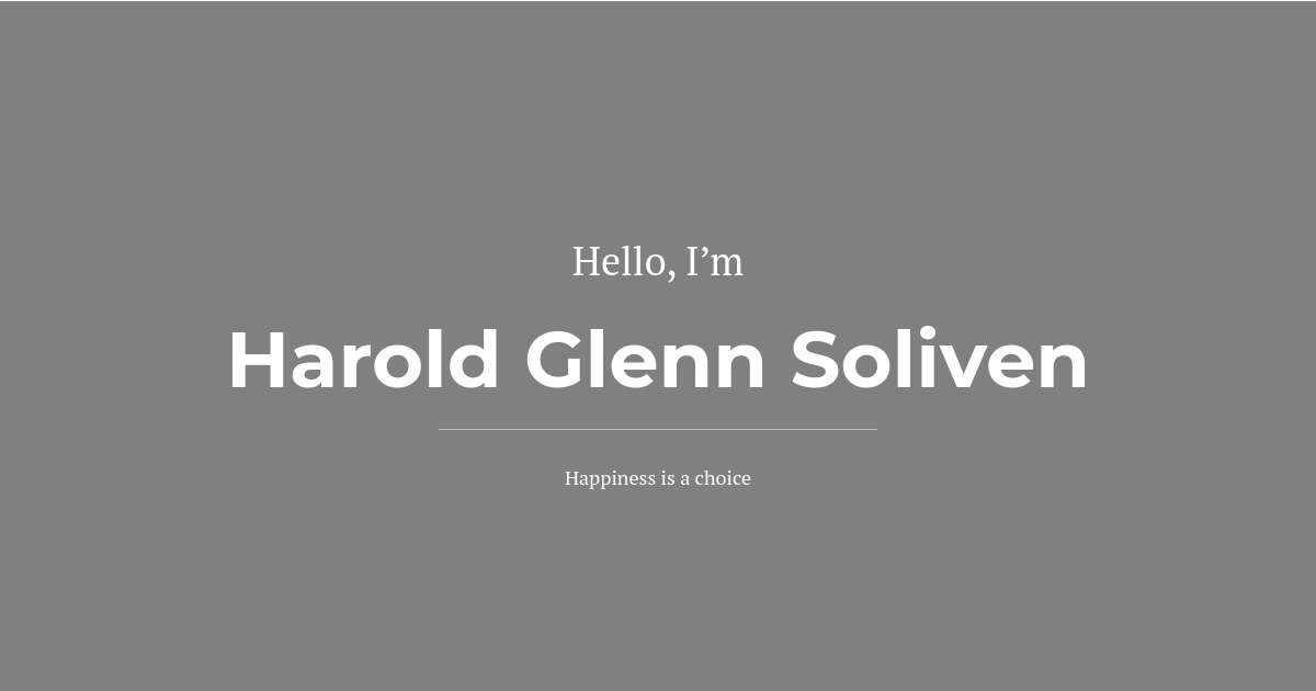 Harold Glenn Soliven