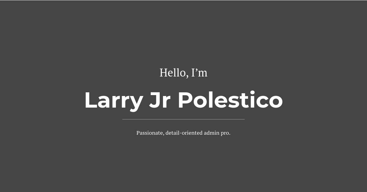 Larry Jr Polestico