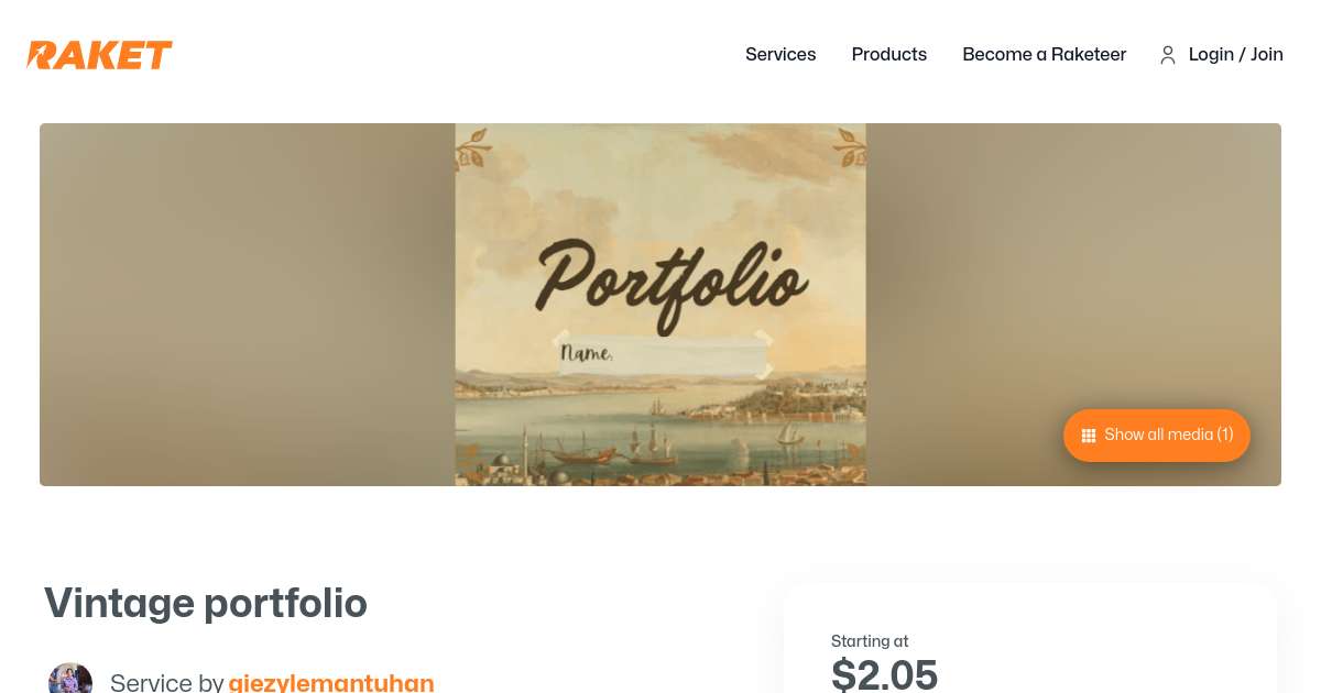 Vintage portfolio by giezylemantuhan - Raket.PH