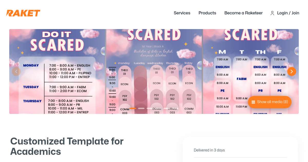 Customized Template for Academics by visualgals - Raket.PH