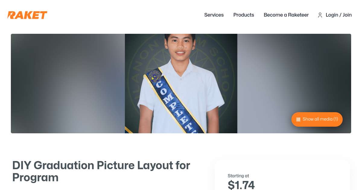 DIY Graduation Picture Layout for Program by jdg - Raket.PH