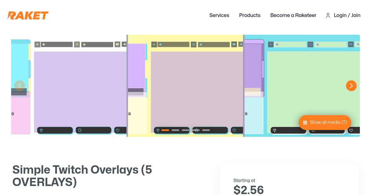 Simple Twitch Overlays (5 OVERLAYS) by sharqueenn - Raket.PH