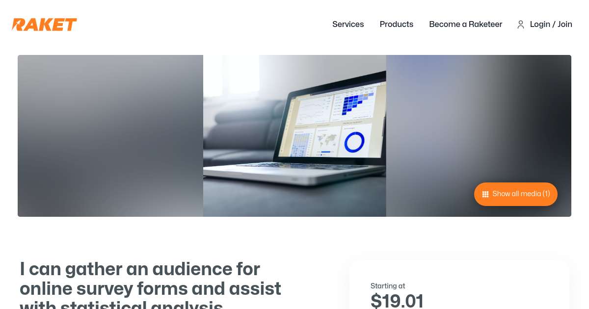 I can gather an audience for online survey forms and assist with ...