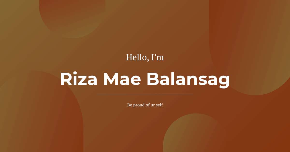Riza Mae Balansag