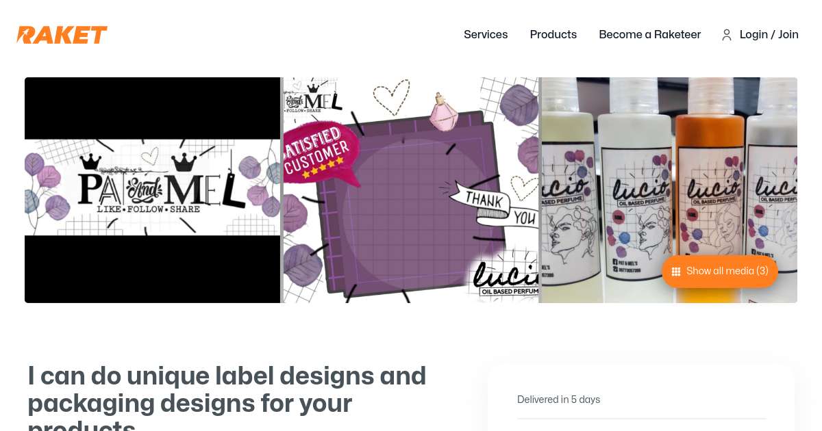 I can do unique label designs and packaging designs for your products ...