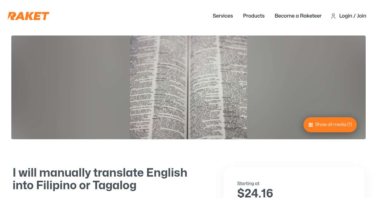 I will manually translate English into Filipino or Tagalog by ...