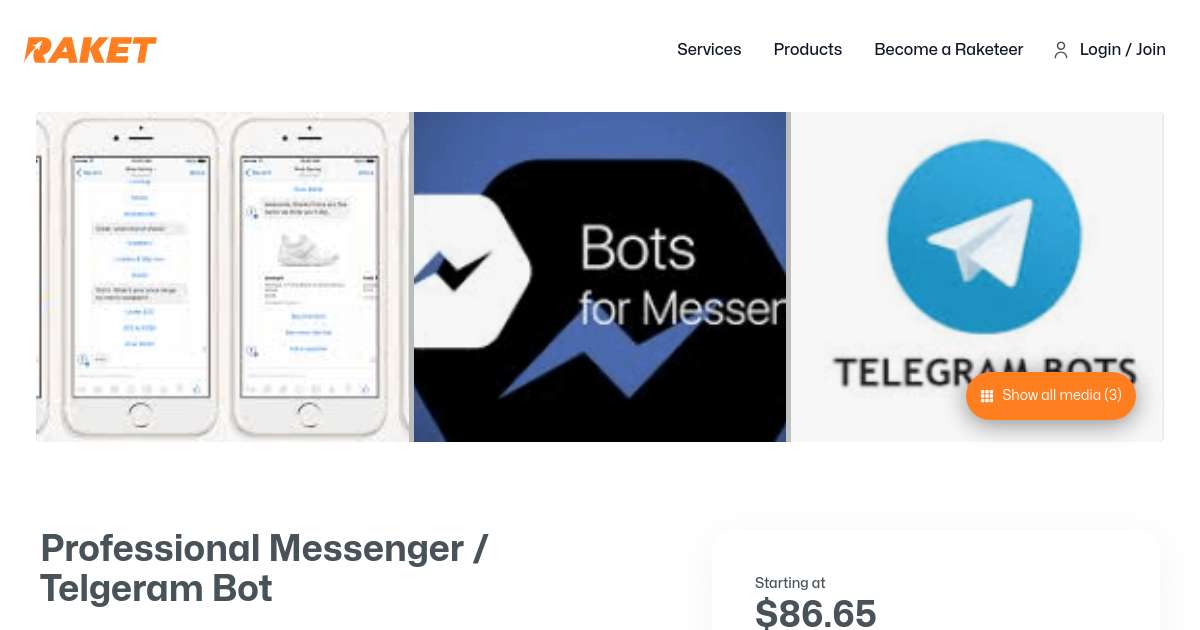 Professional Messenger / Telgeram Bot by bespoken - Raket.PH