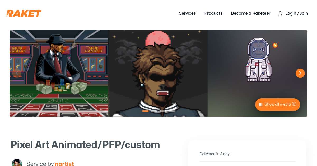 Pixel Art Animated/PFP/custom by nartist - Raket.PH