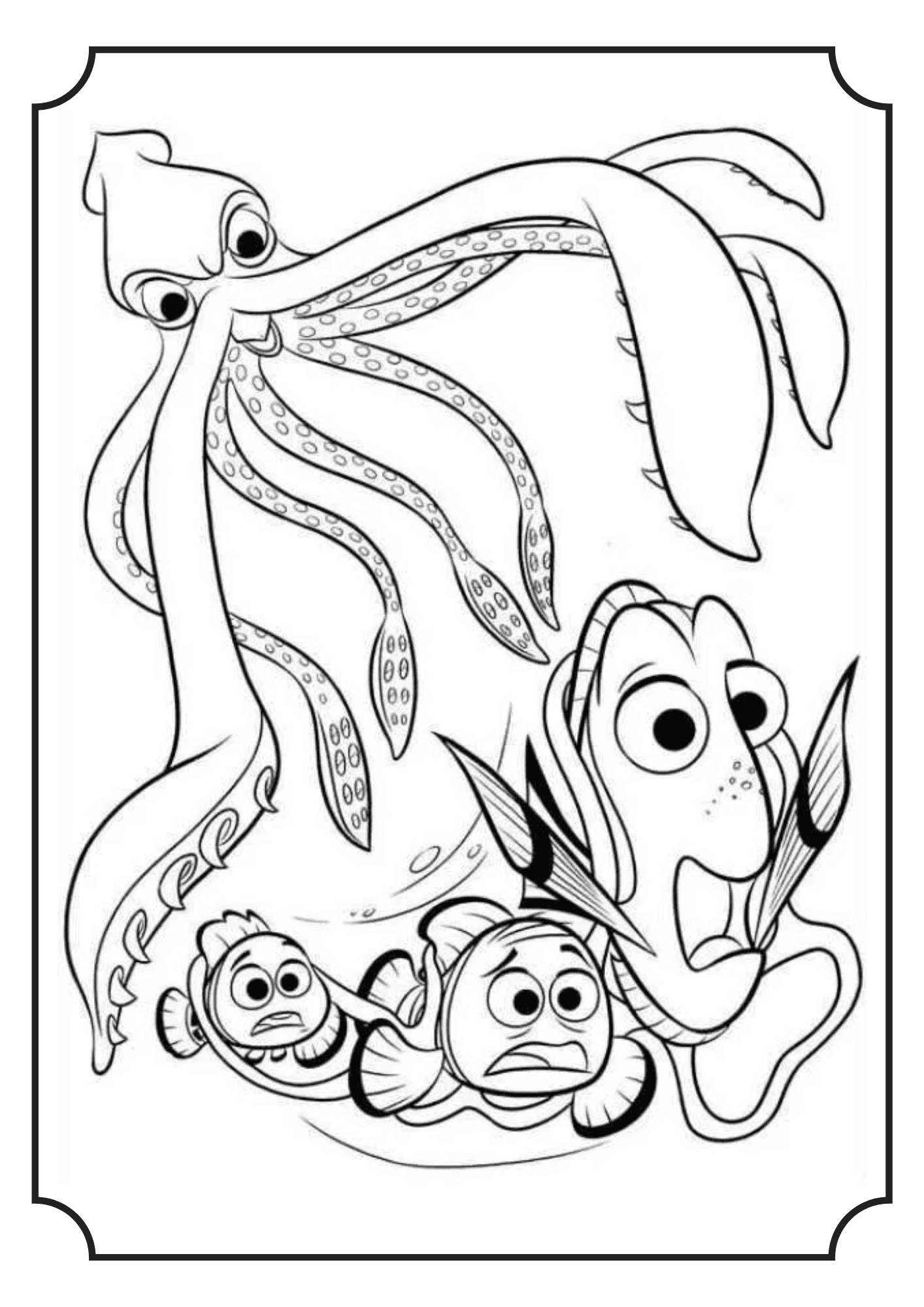 Finding Nemo Dory Smile Finding Nemo Coloring Pages