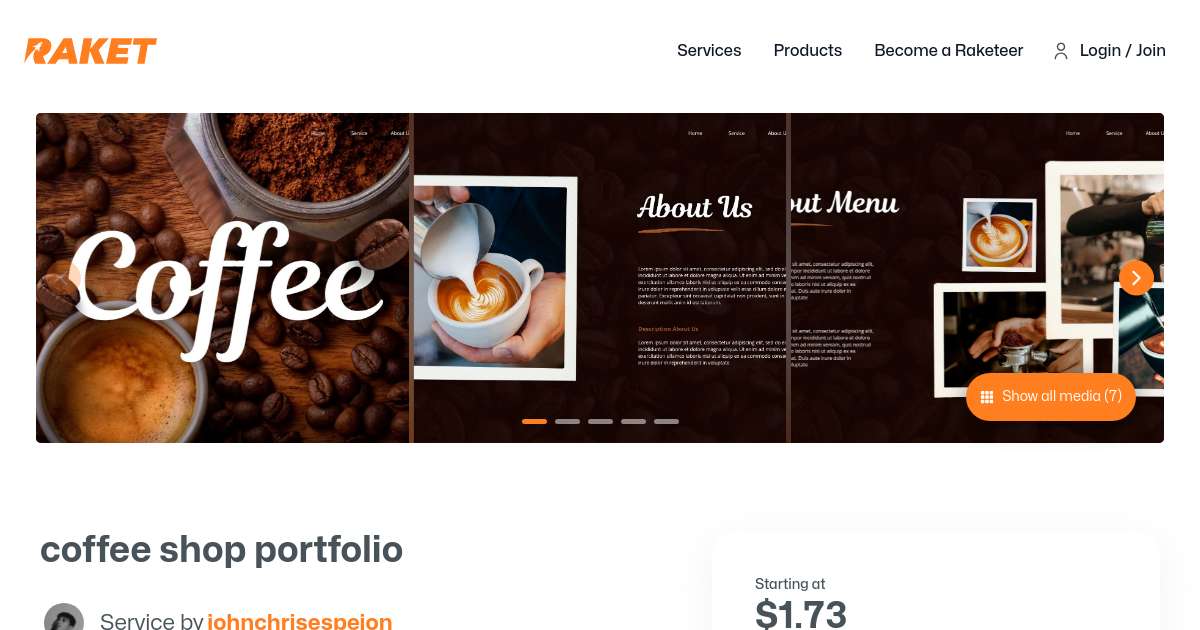 coffee shop portfolio by johnchrisespejon - Raket.PH