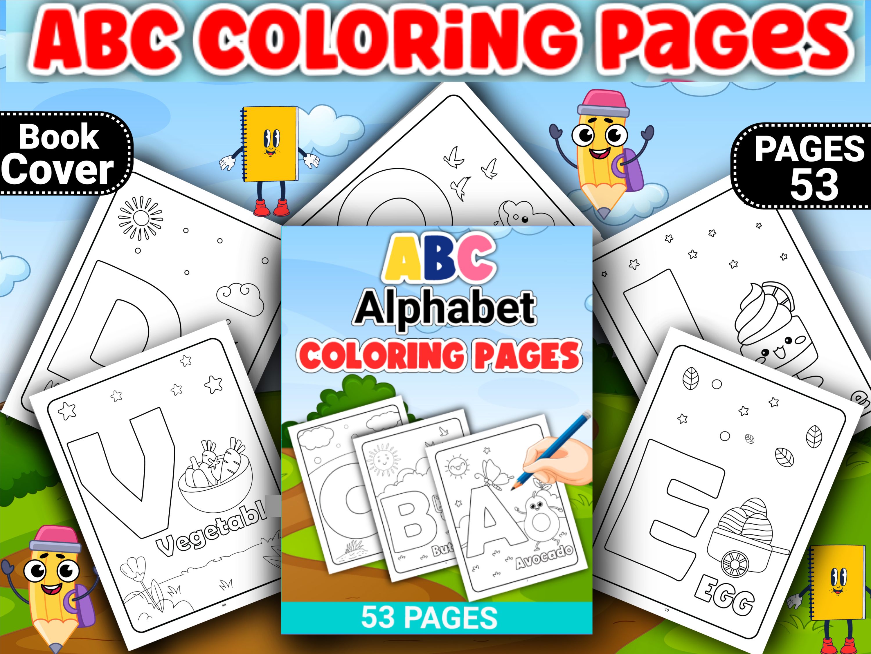 Free Printable Abc Book Covers Abc Coloring Pages