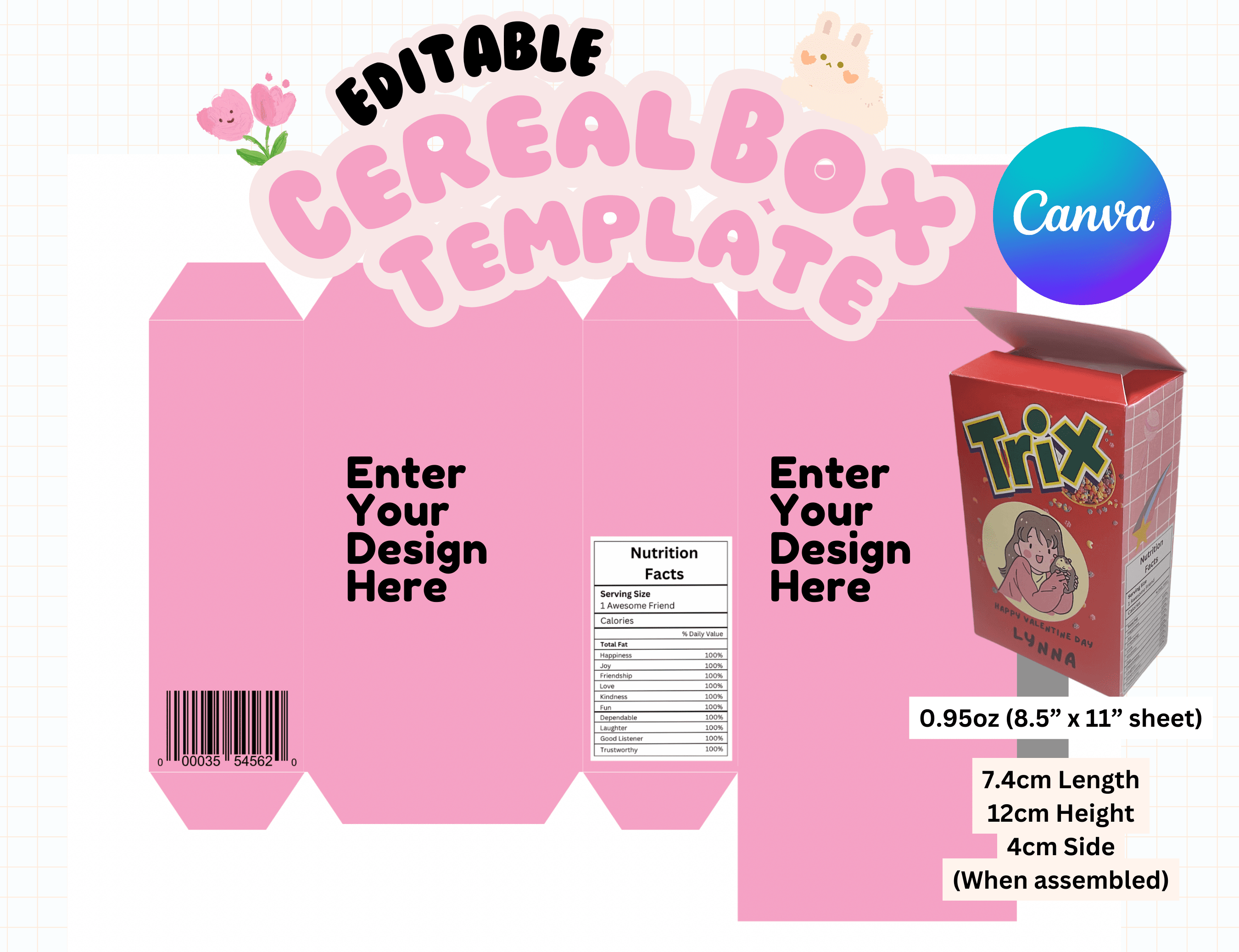 Cereal Box Design Template Canva