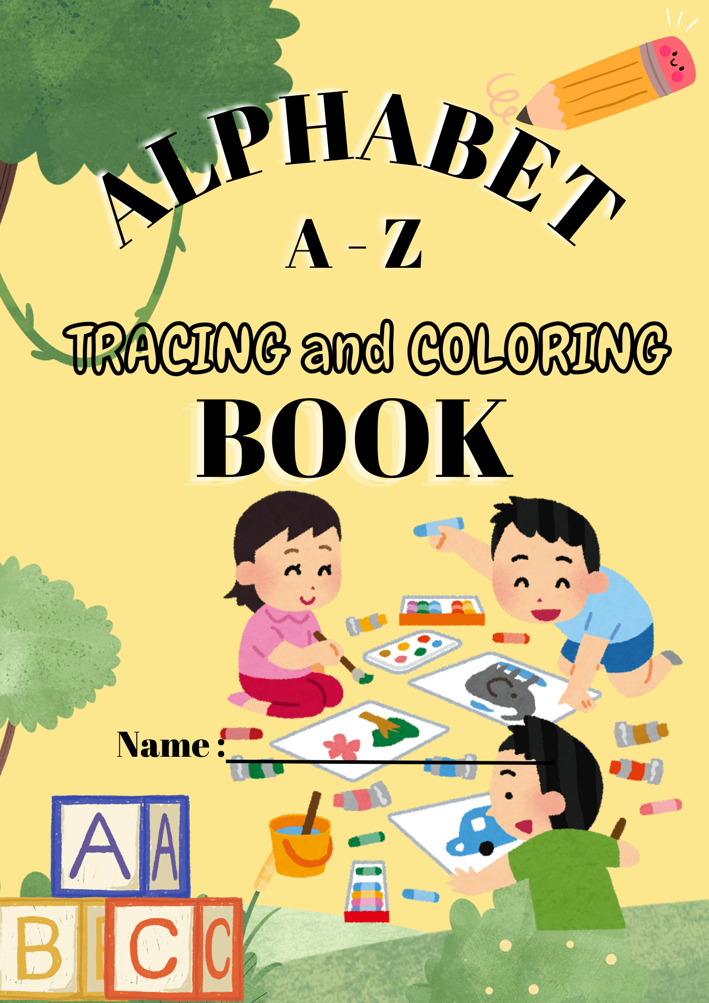 a to z coloring book cover