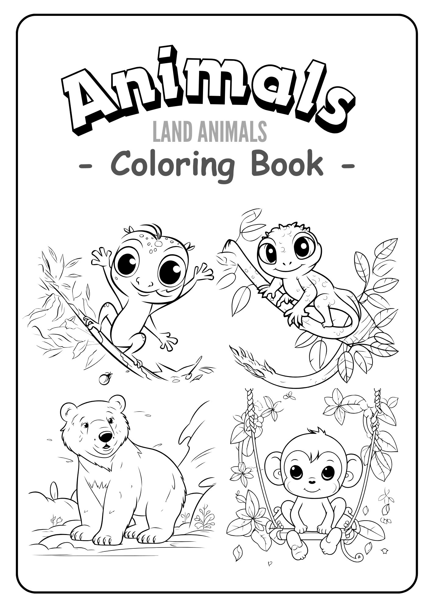 land animal coloring pages