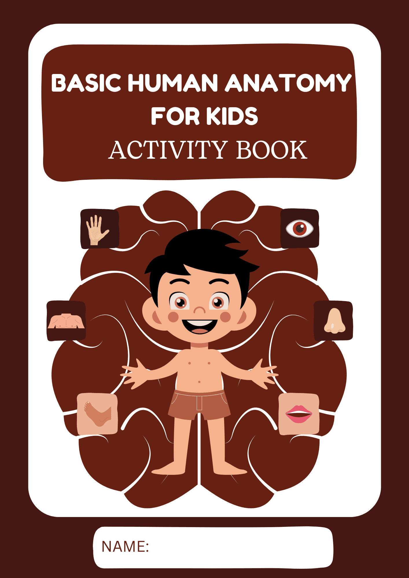 Simple Human Body Diagram For Kids Human Body Coloring Book For Kids: