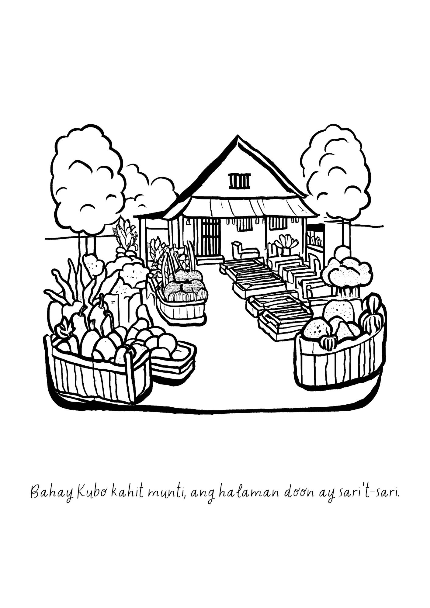 Bahay Kubo Vegetables Coloring Bahay Kubo Coloring Book By