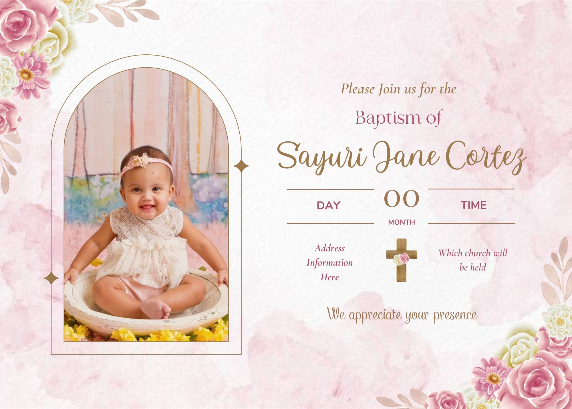 Invitaion Cards For Baptism Free Printable Baptism Invitation Template