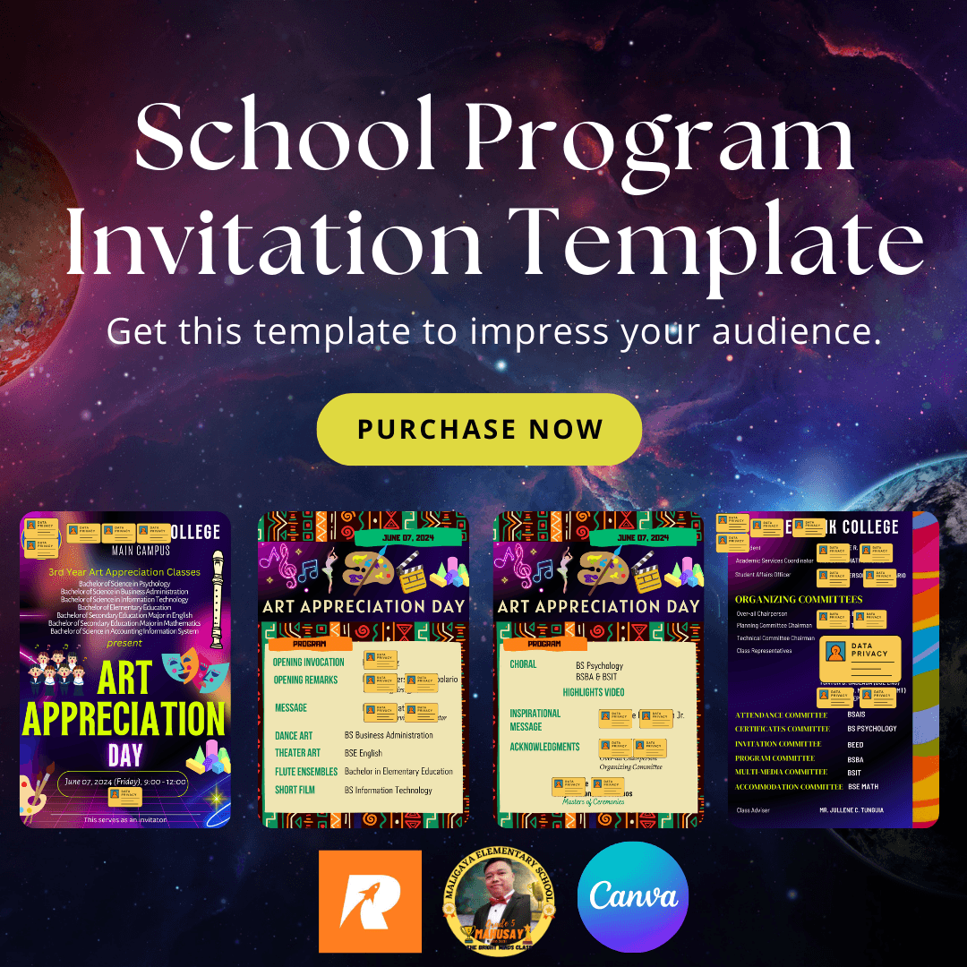 School Program Invitation Templates