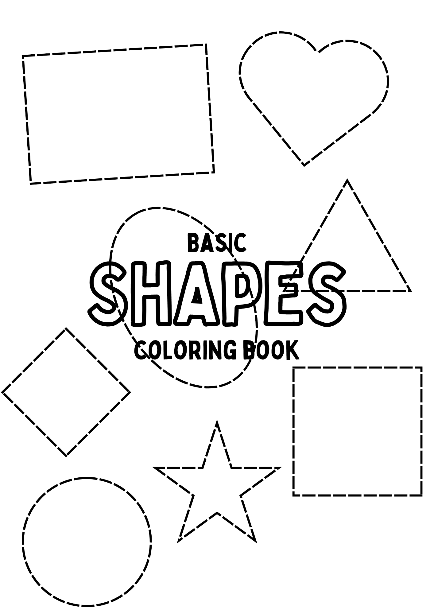 simple shapes coloring book