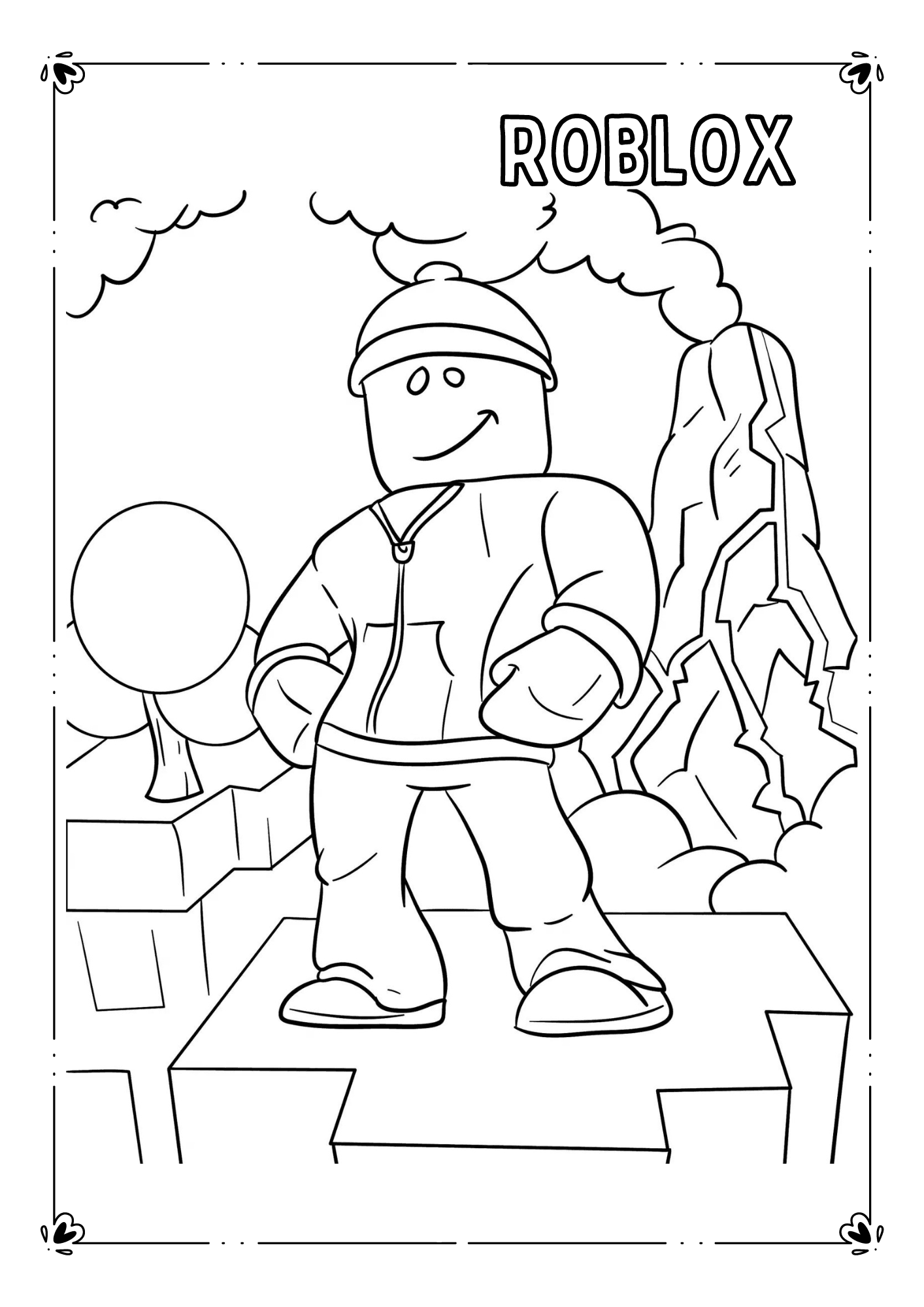 roblox avatar coloring pages