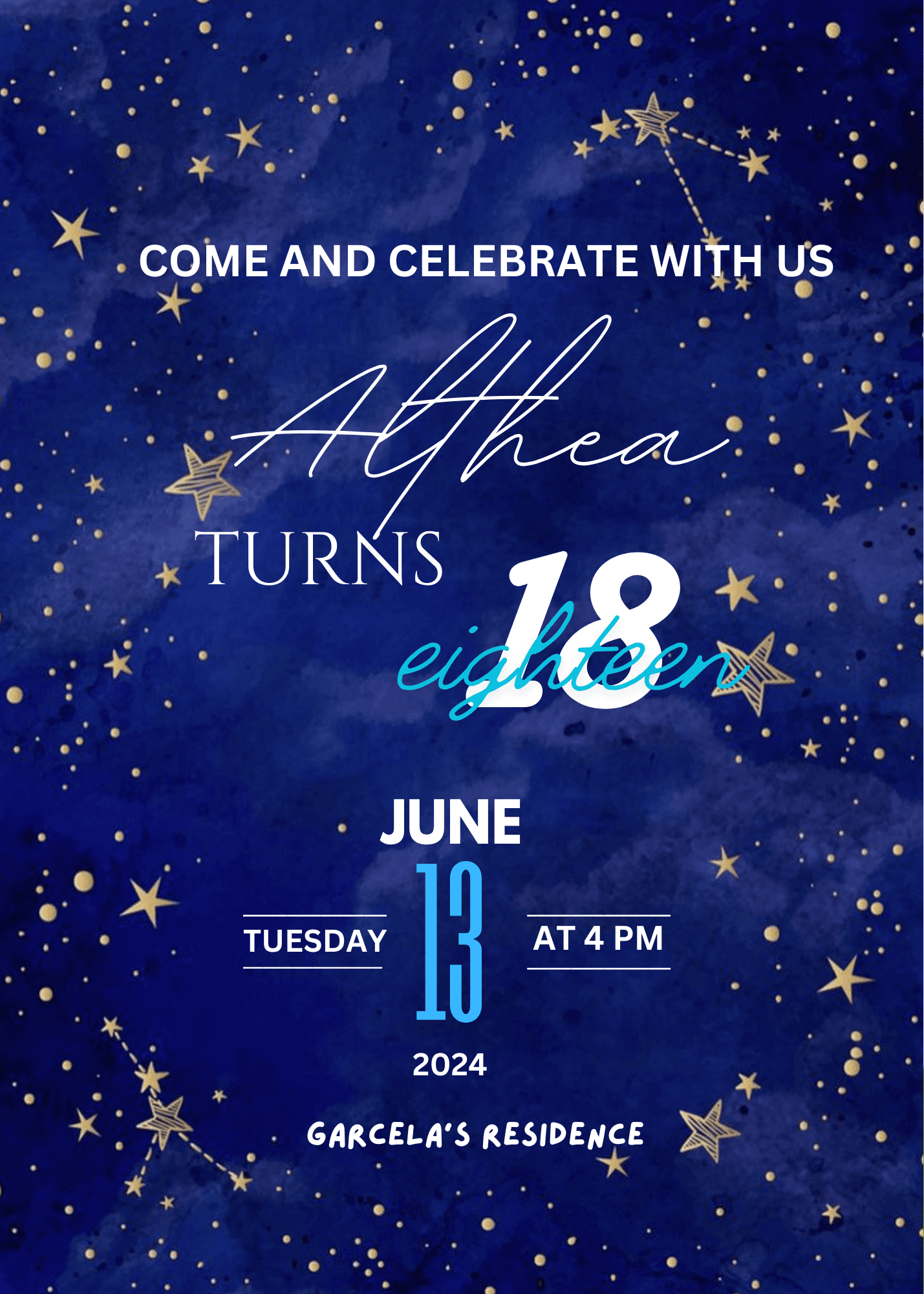 Starry Night Prom Theme Invitations Starry Night Invitation Card