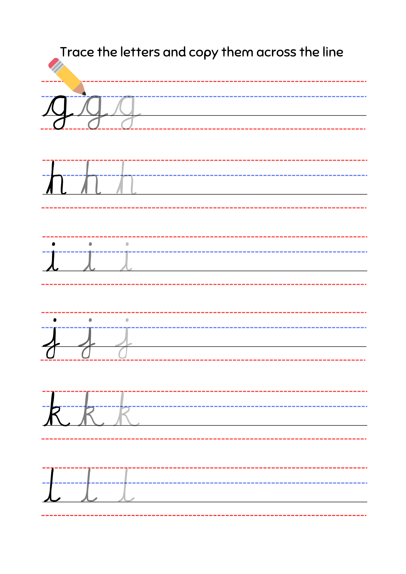 Cursive Handwriting Practice Sheets Uk - Infoupdate.org
