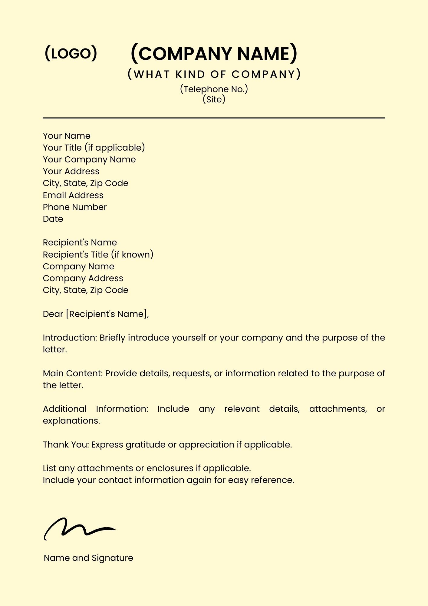 Business Letter Examples