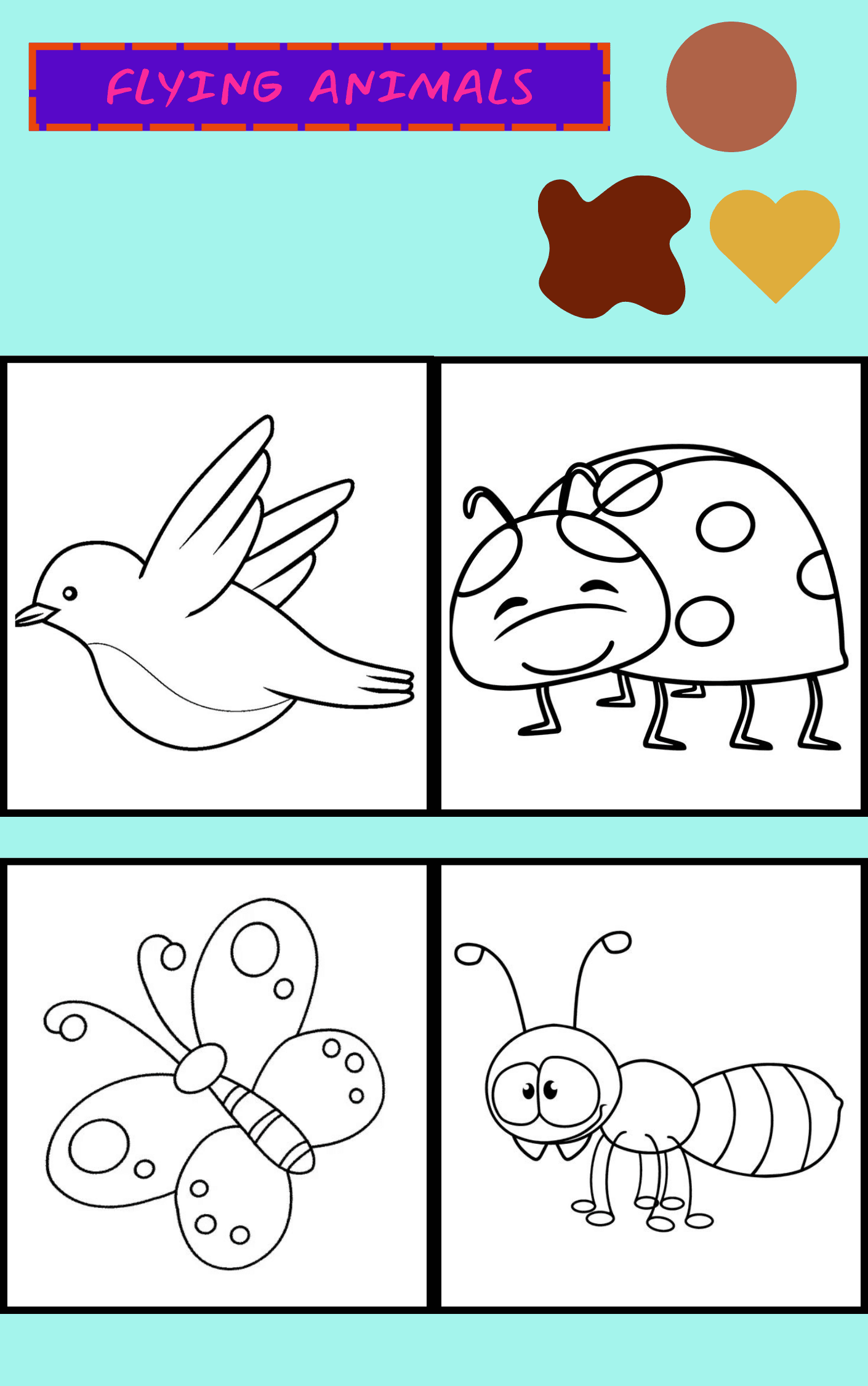 air animals coloring pages