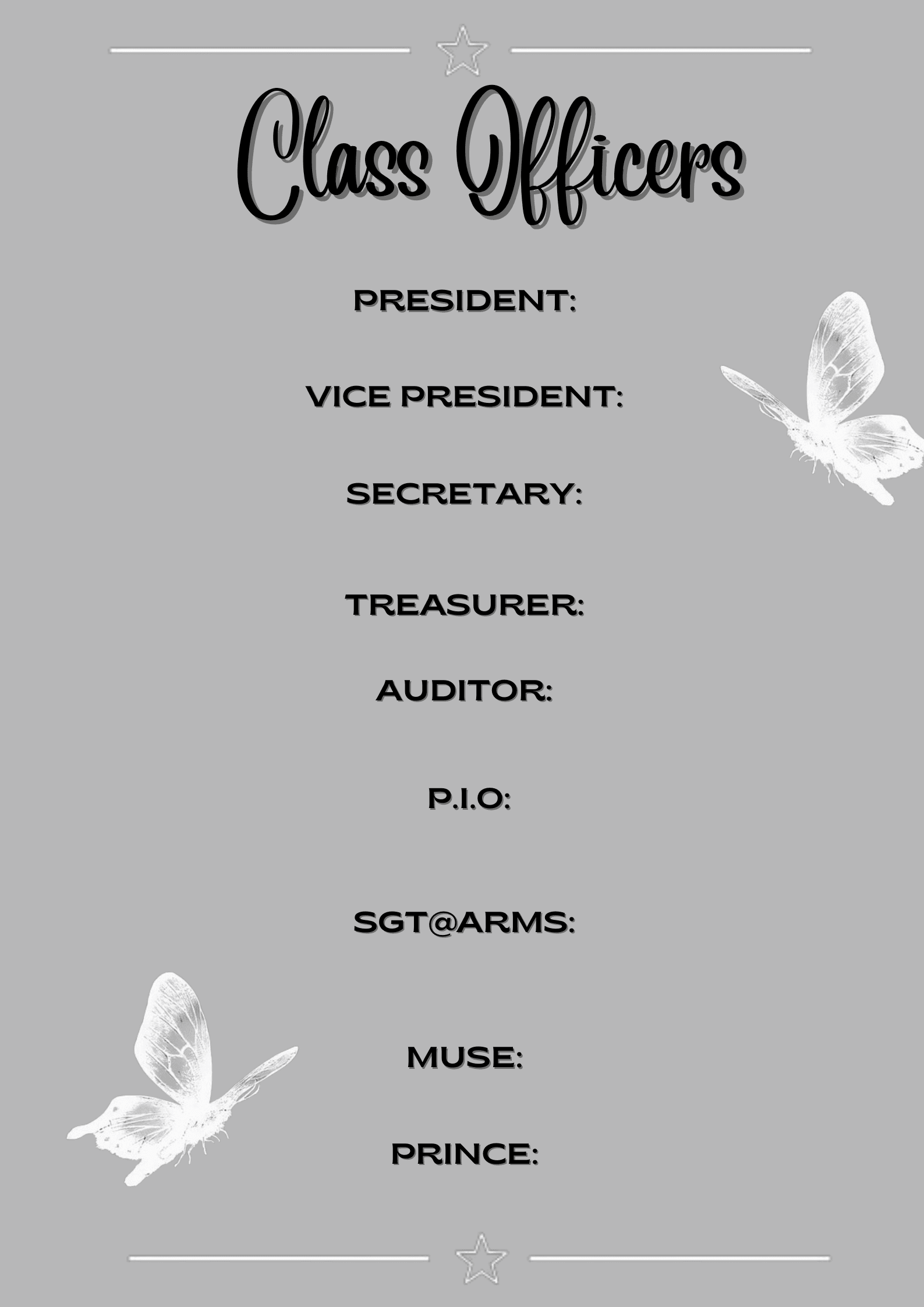 Class Officers Design