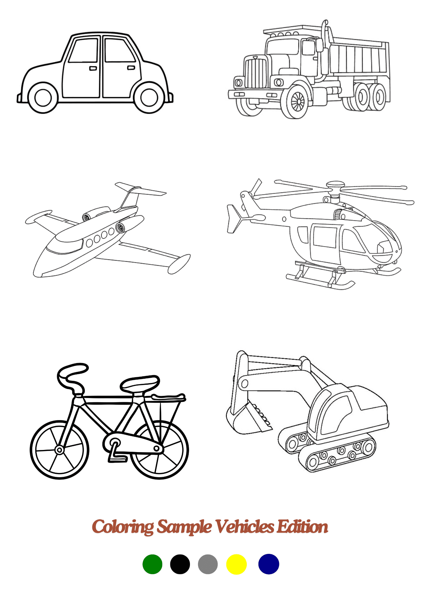 means of transport coloring book