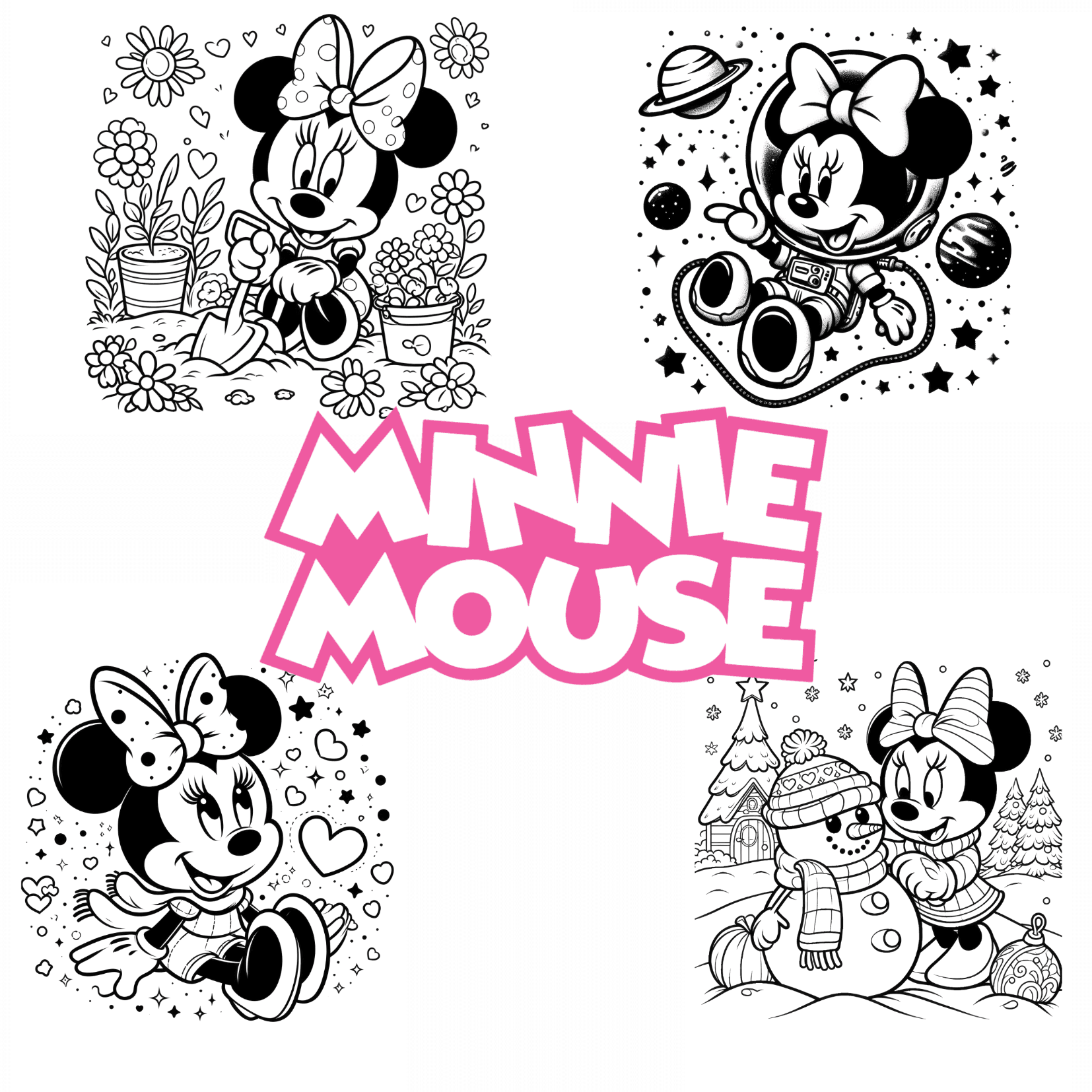 baby minnie mouse and mickey mouse coloring pages
