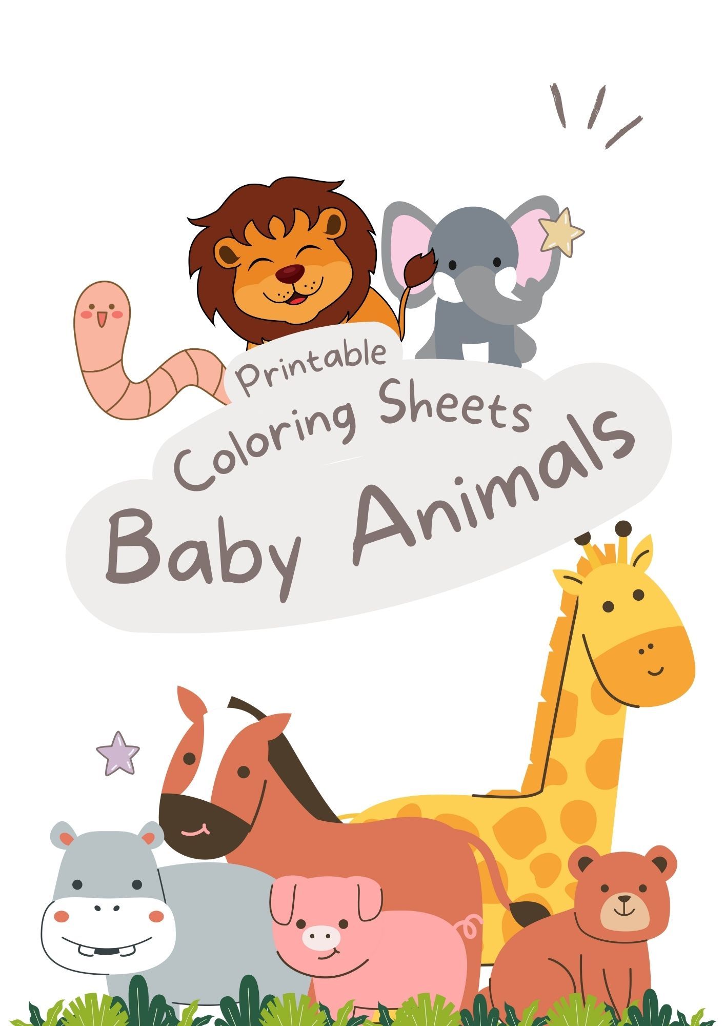Printable Coloring Pages Baby Animals