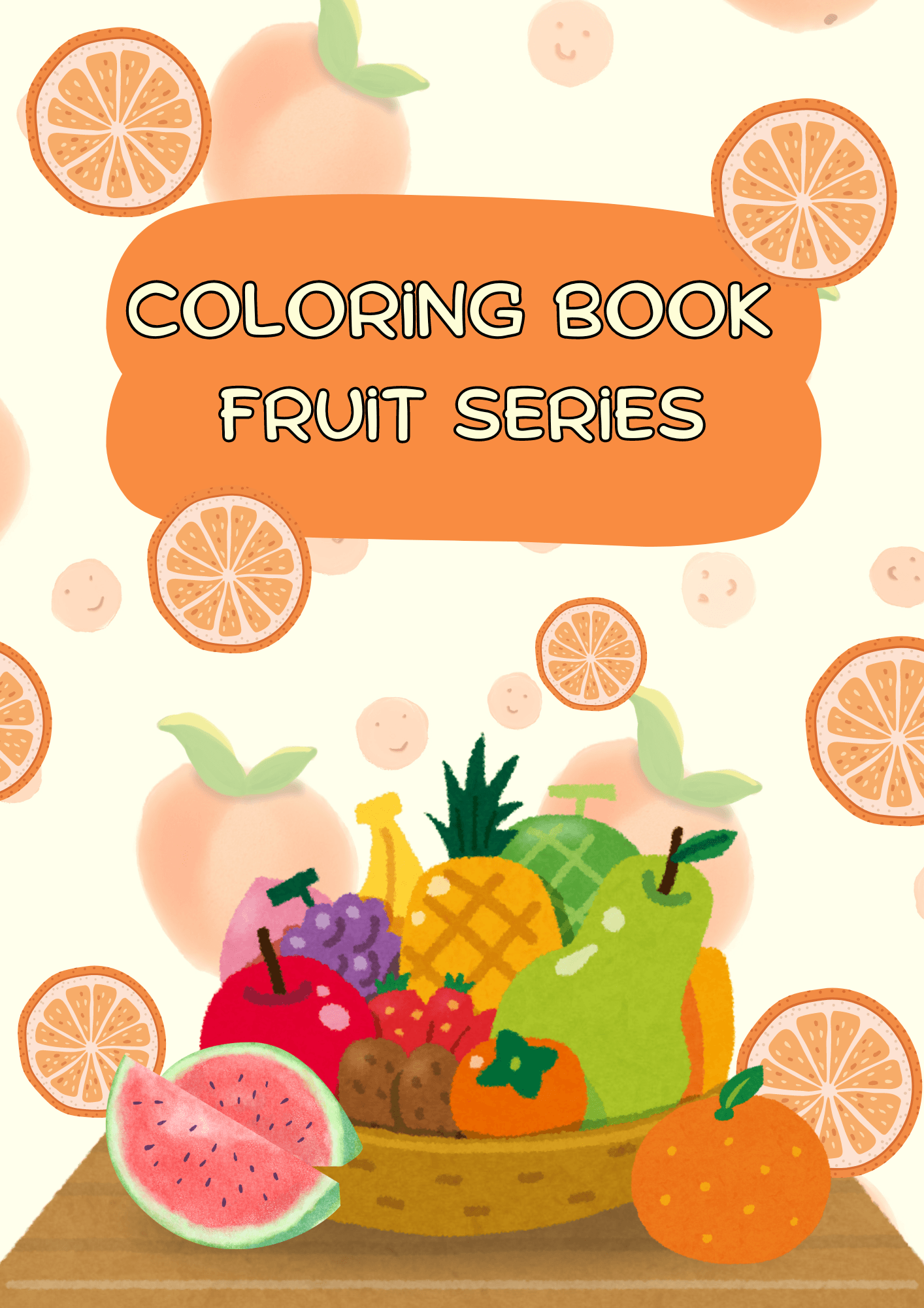 fruits coloring book cover page