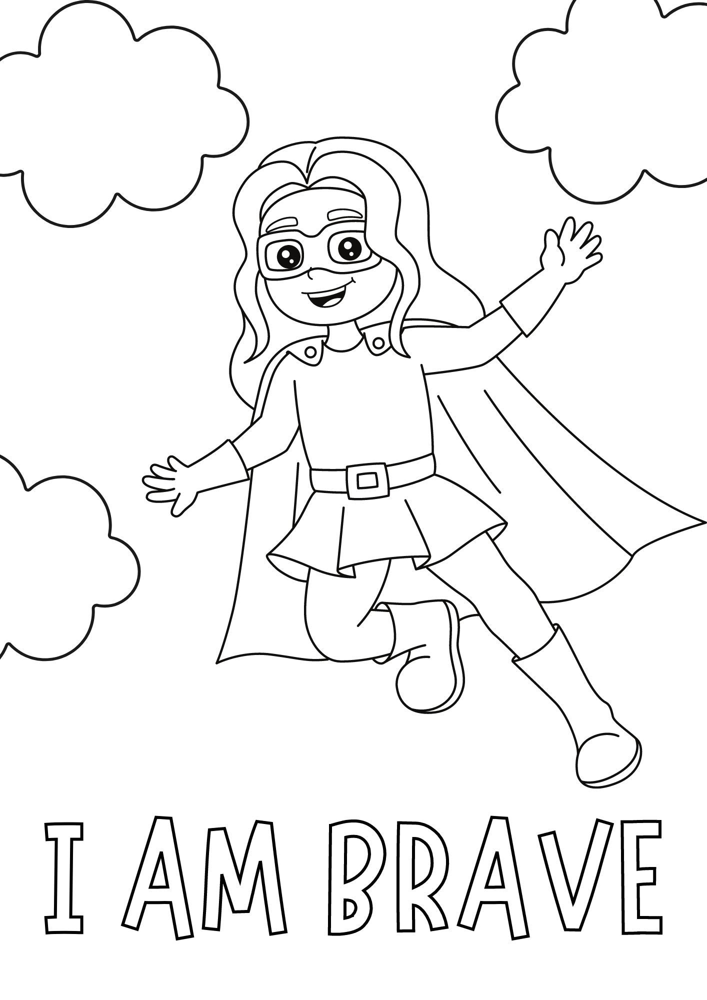 i am brave coloring pages