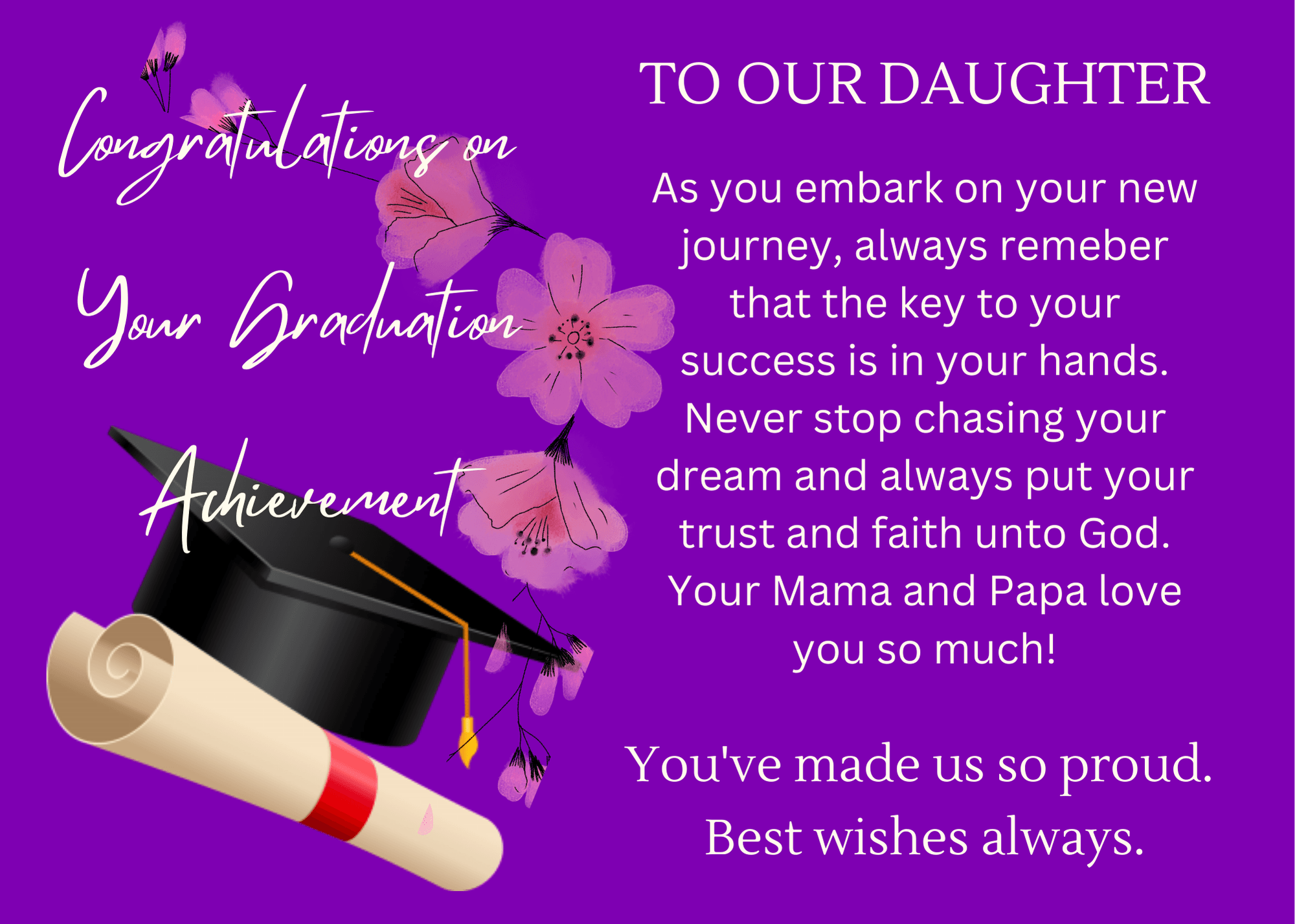 Graduation Wishes To My Daughter Happy Graduation Lauren » Amazing