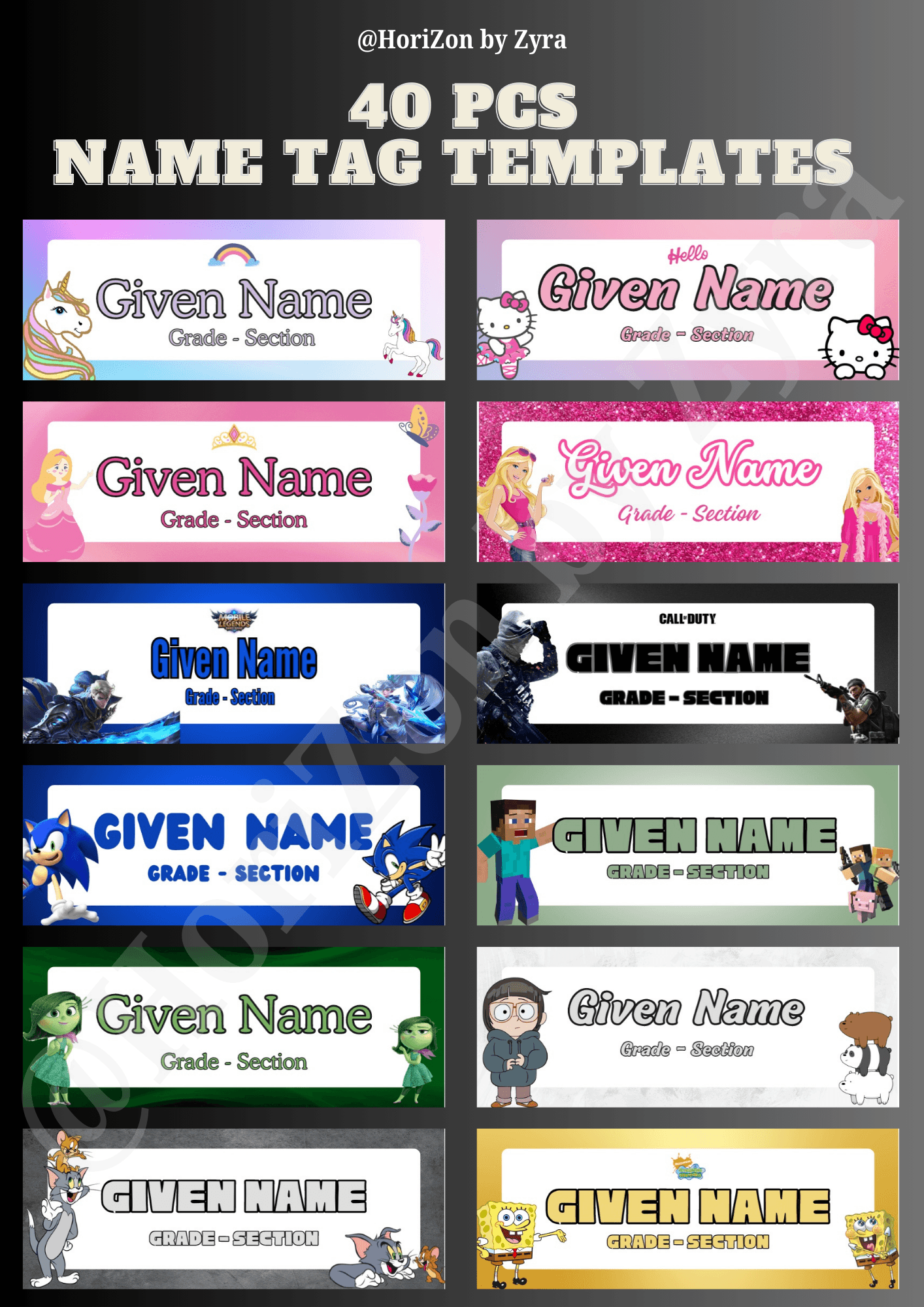 Name Tag Template
