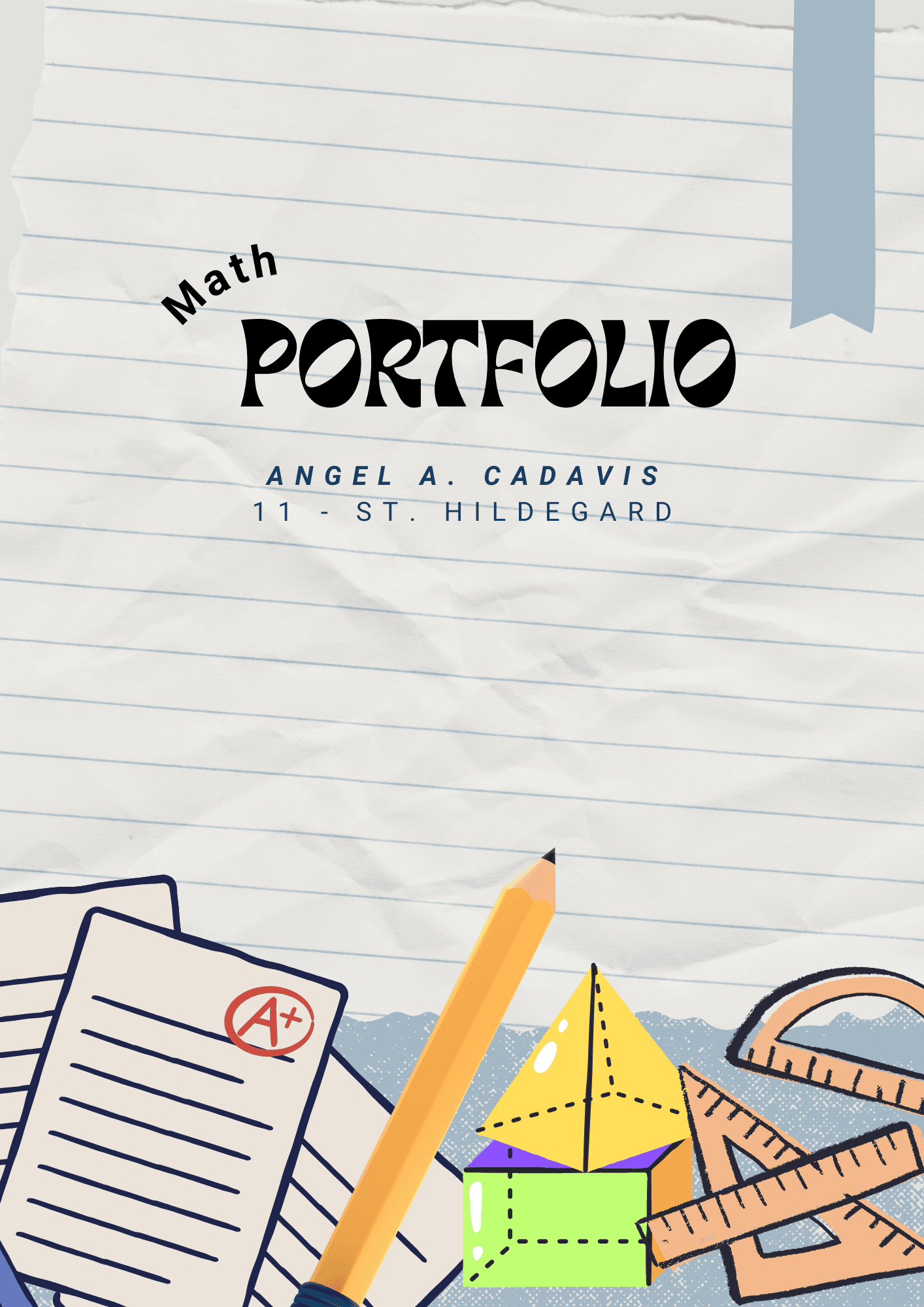 Math Portfolio Cover Page First Quarter Portfolio In Mathematics 9