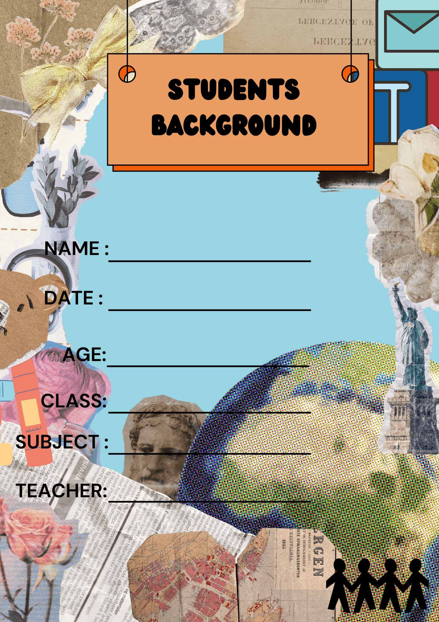 Student Portfolio Cover Page Template