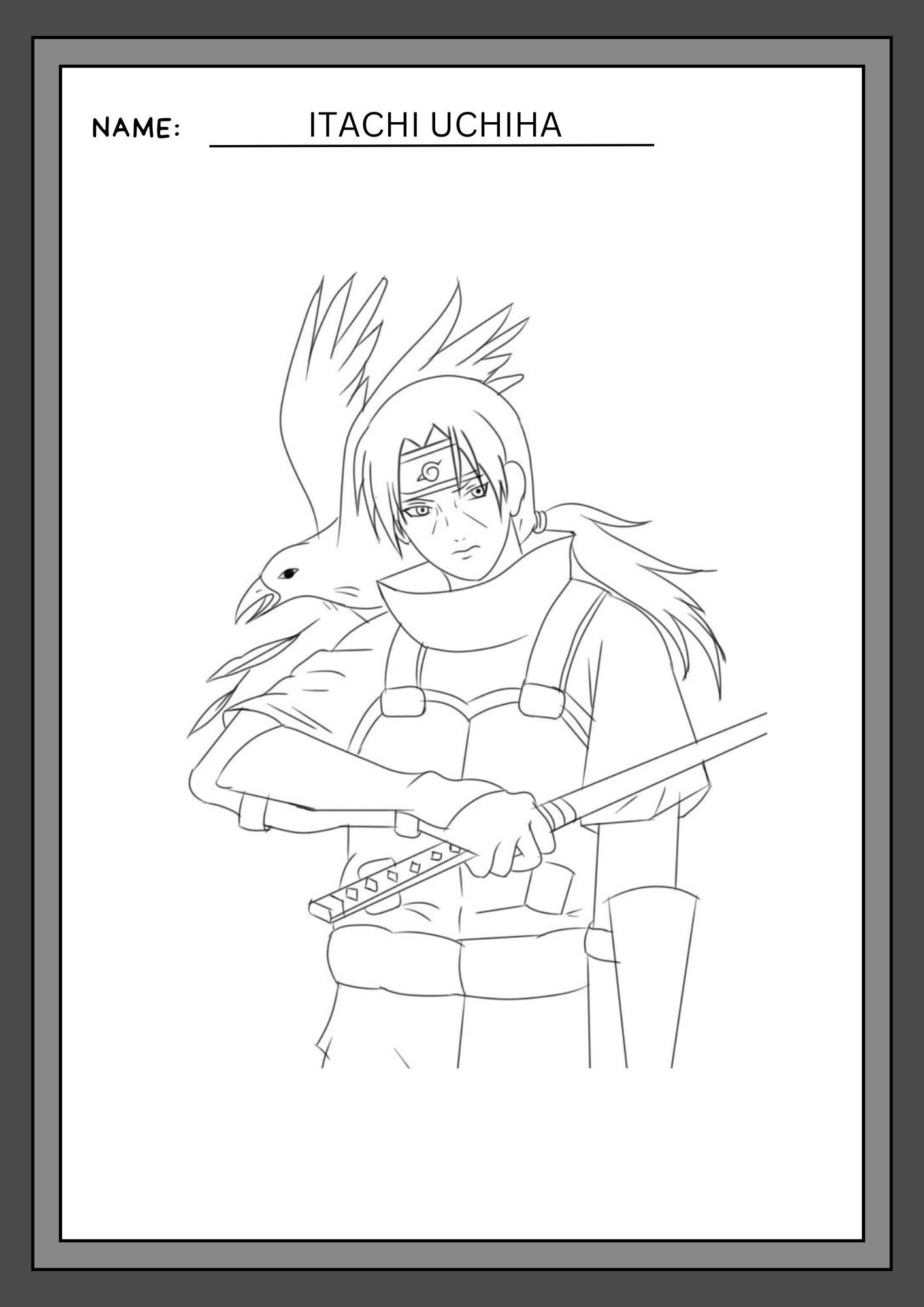 itachi coloring pages printable