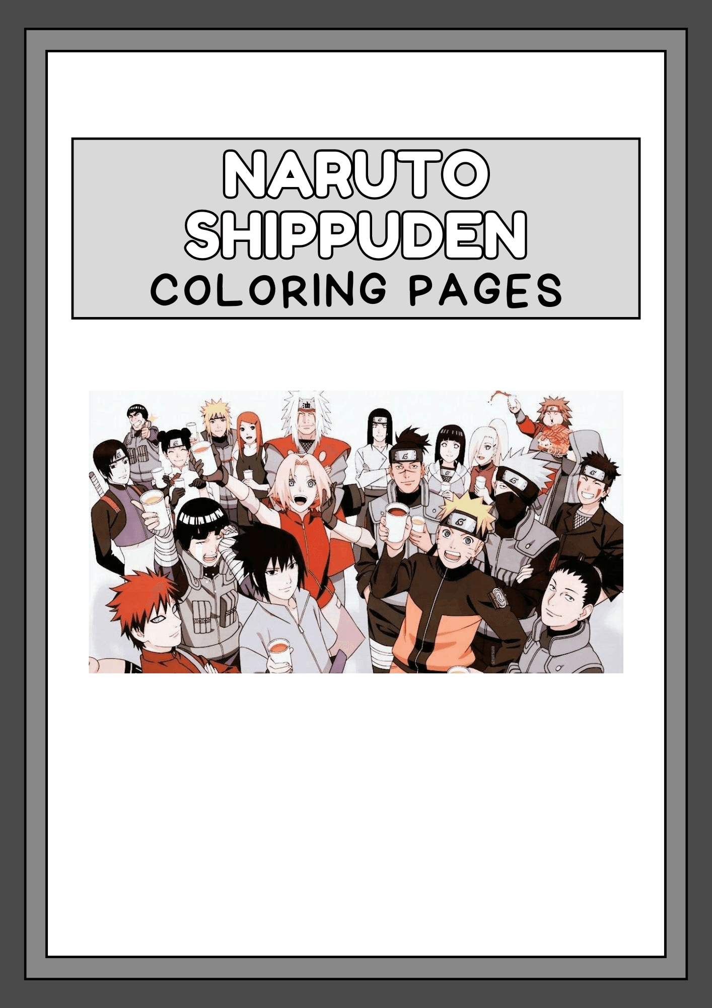 naruto coloring pages images of tracing