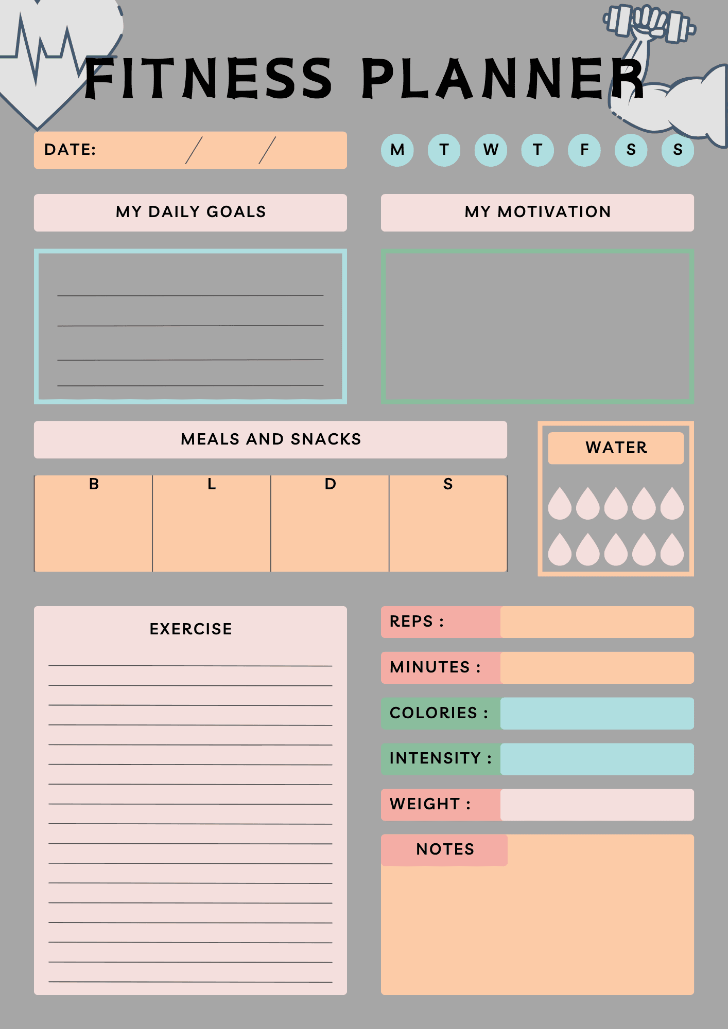 Digital Fitness Planner by panganibansavina19 Raket.PH