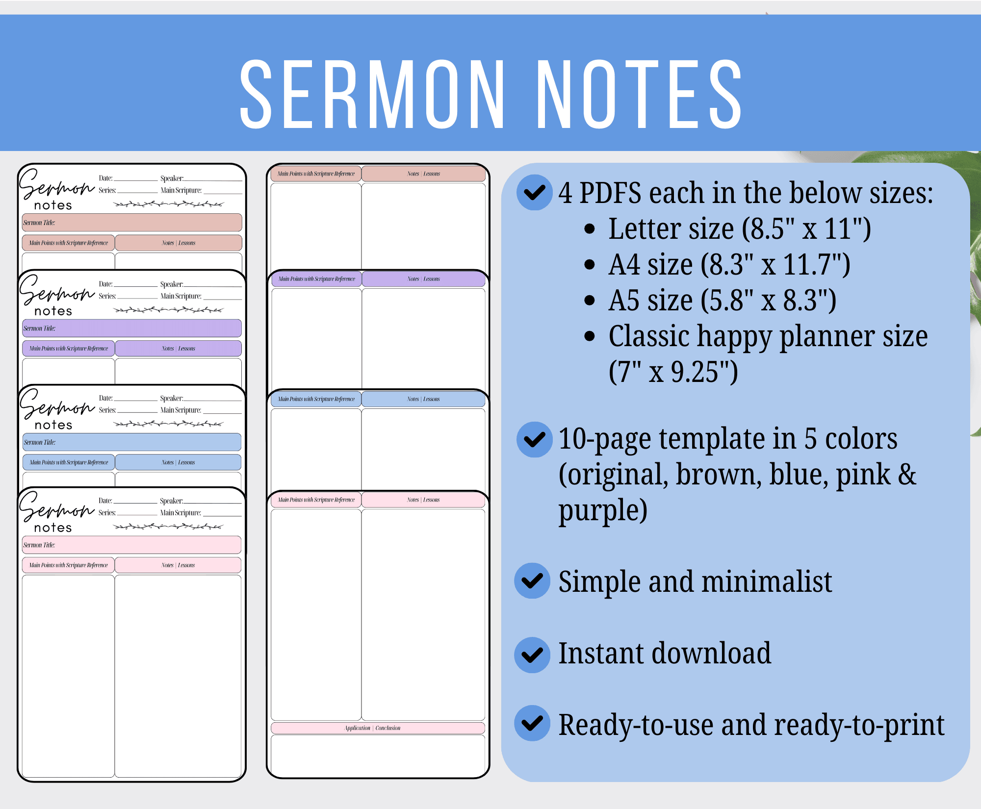 Printable Sermon Template FREE Printable Sermon Notes For Kids All