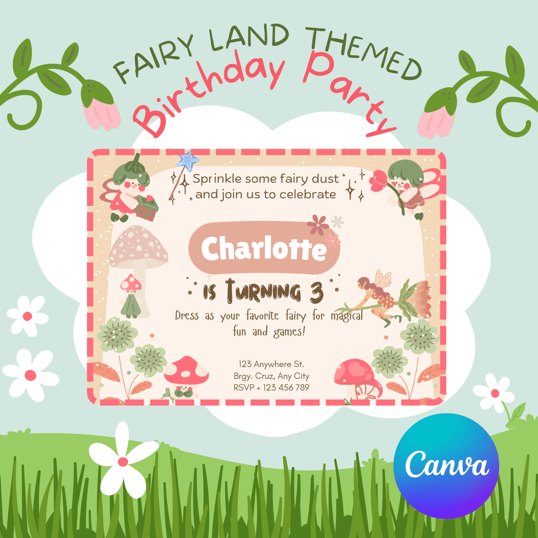For Fairy Birthday Party Invitation Wording