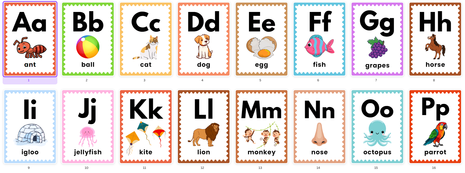 Printable Alphabet Flash Cards With Pictures Printable Pdf - Infoupdate.org