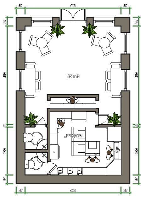 Small Restaurant Floor Plans With Dimensions In Metereters - Infoupdate.org