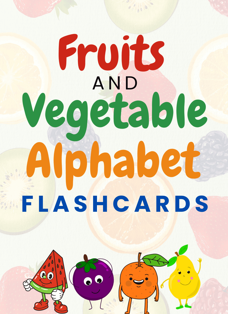 Free Alphabet Fruits And Vegetables Flashcards The Teaching Aunt
