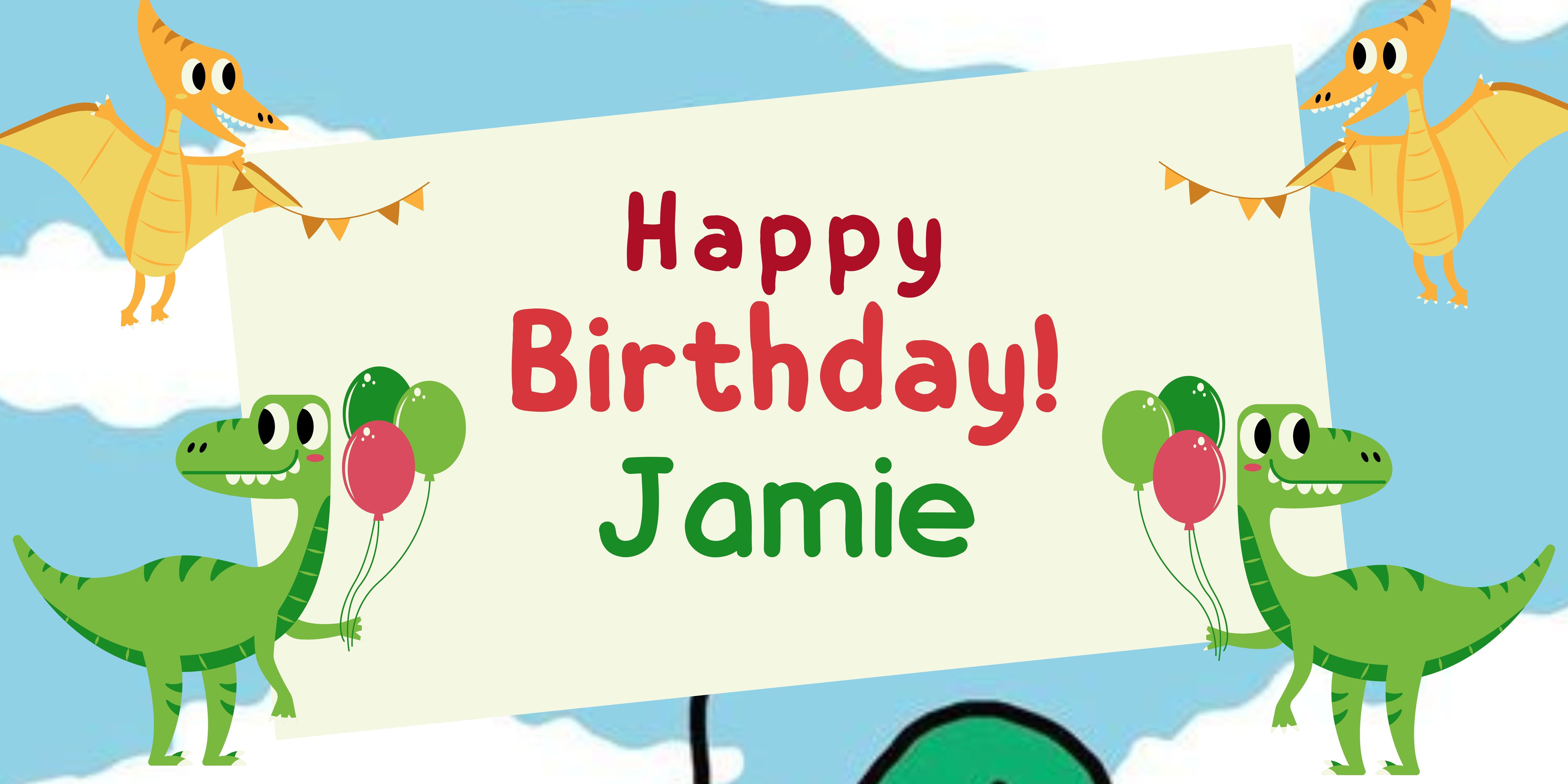 Dinosaur Birthday Banner
