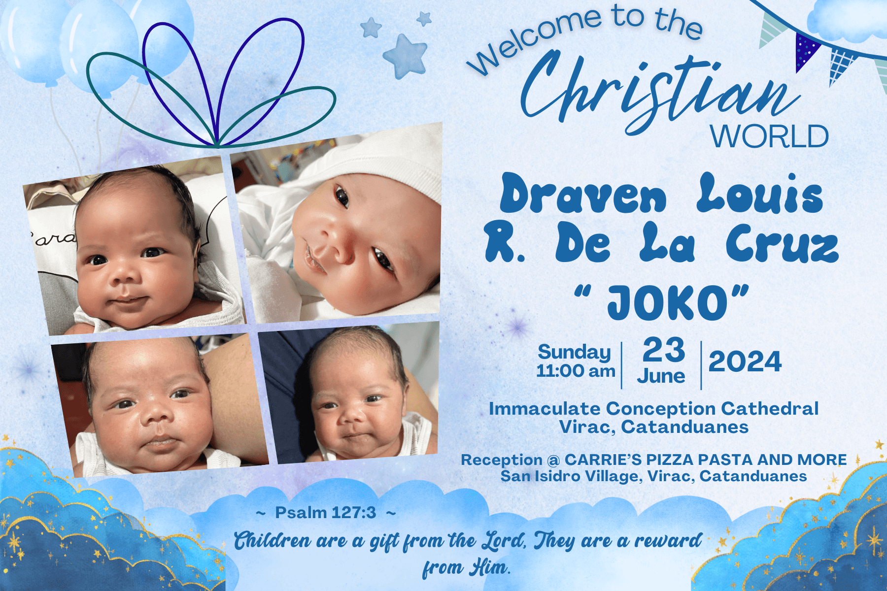 Example Of Baptismal Invitation Baptismal Invitation Template For