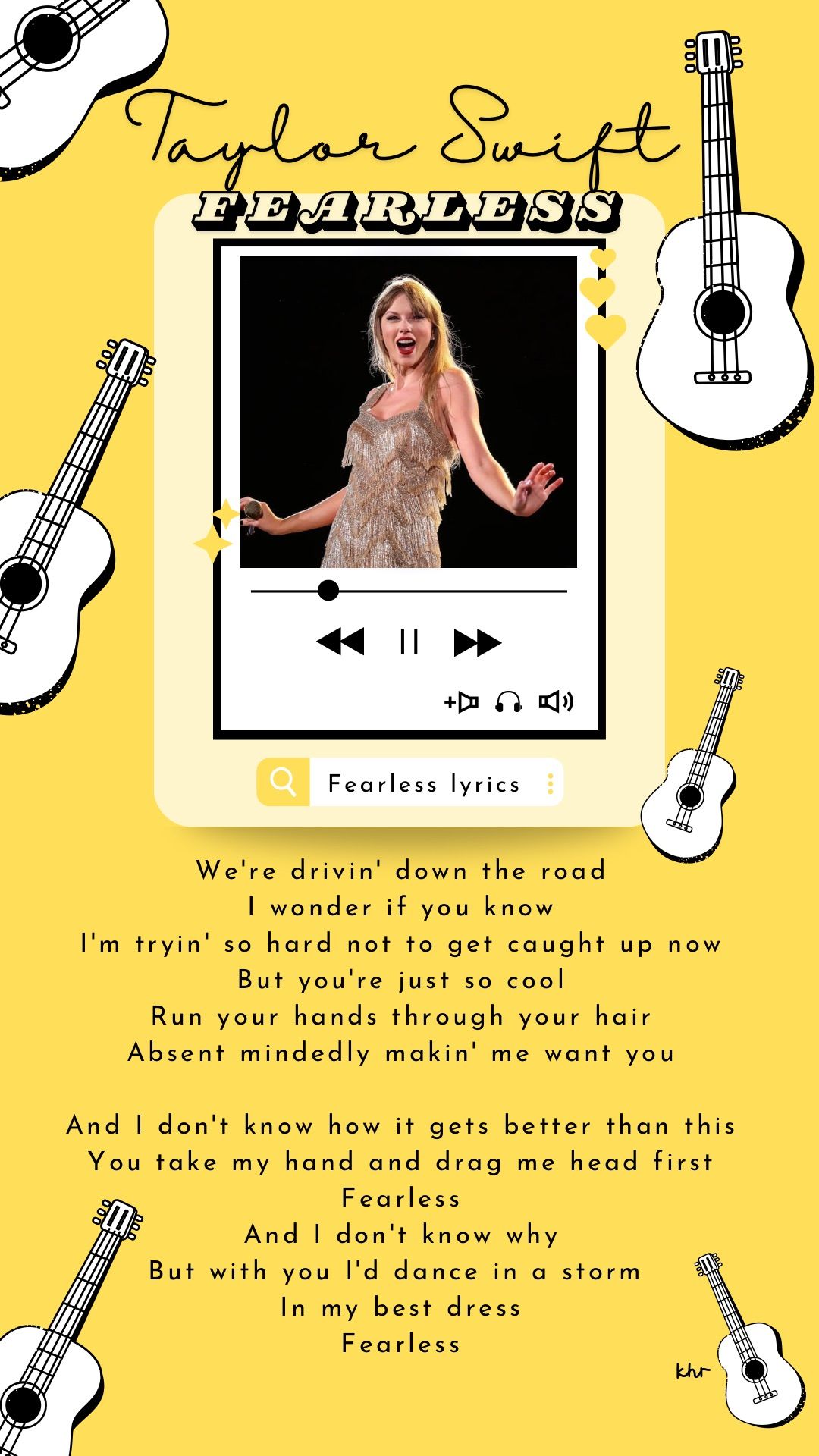 Fearless Taylor Swift Guitar Chords Taylor Swift – Guitar Chord